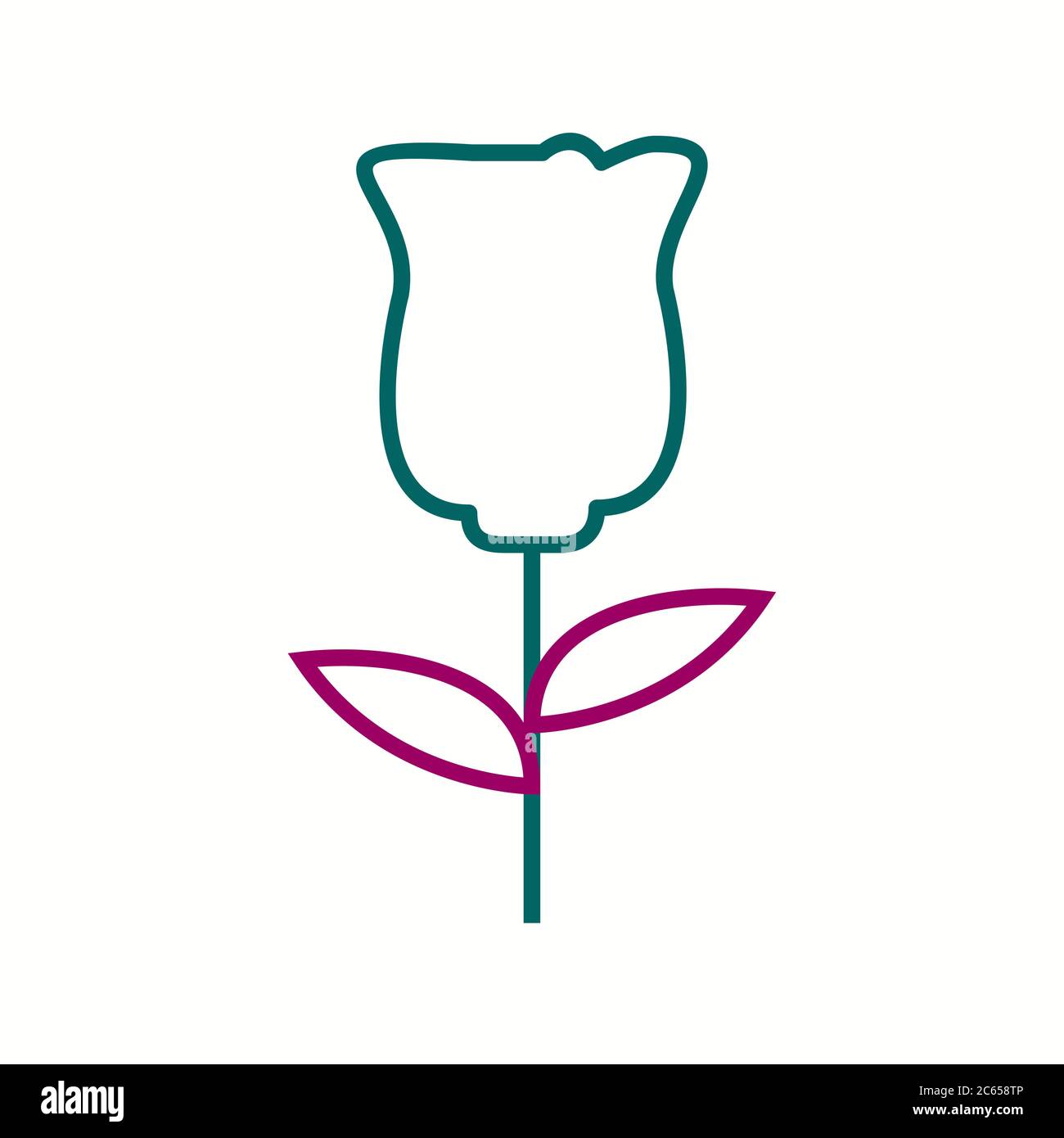 Unique Roses Vector Line Icon Stock Vector Image & Art - Alamy