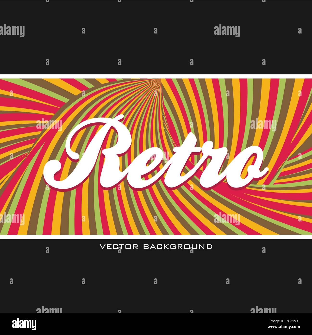 Vintage 60s 70s brown Stock Vector Images - Alamy