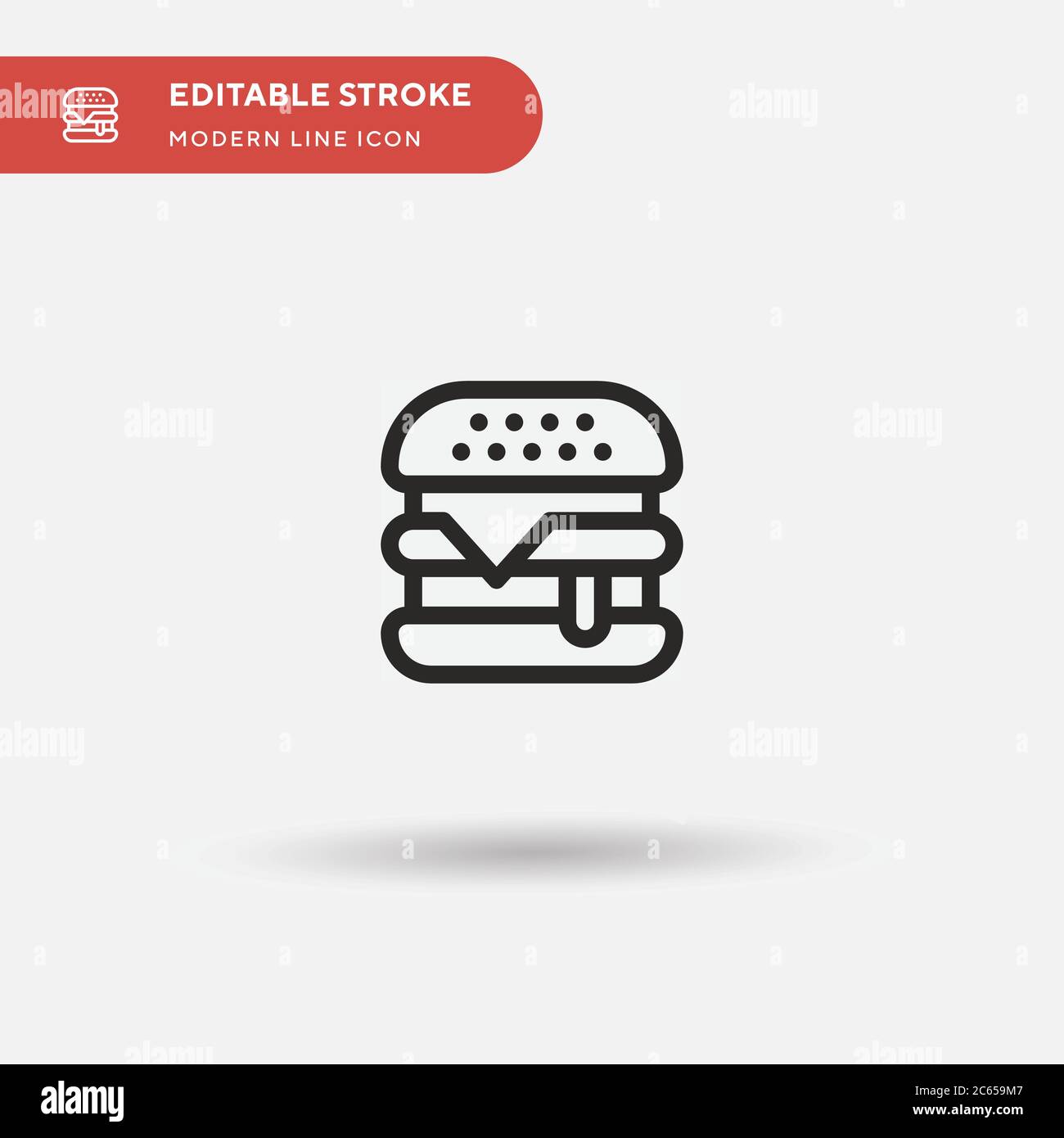 Burger Simple vector icon. Illustration symbol design template for web ...