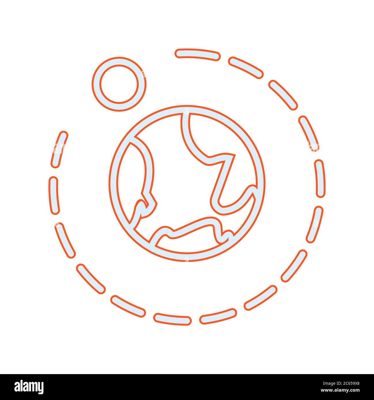 Unique Moons Orbiting Earth Vector Line Icon Stock Vector Image & Art ...