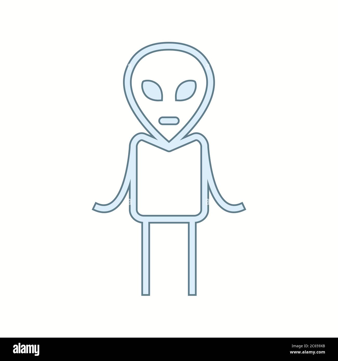 Unique Alien II Vector Line Icon Stock Vector Image & Art - Alamy