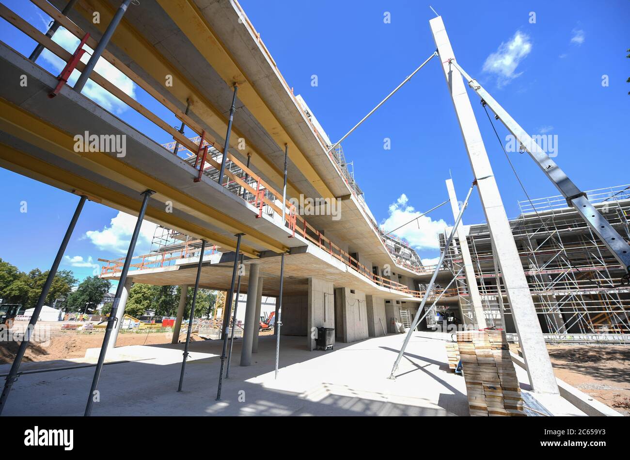 Frankfurt, Germany. 07 July 2020, Hessen, Frankfurt/Main: View of the ...