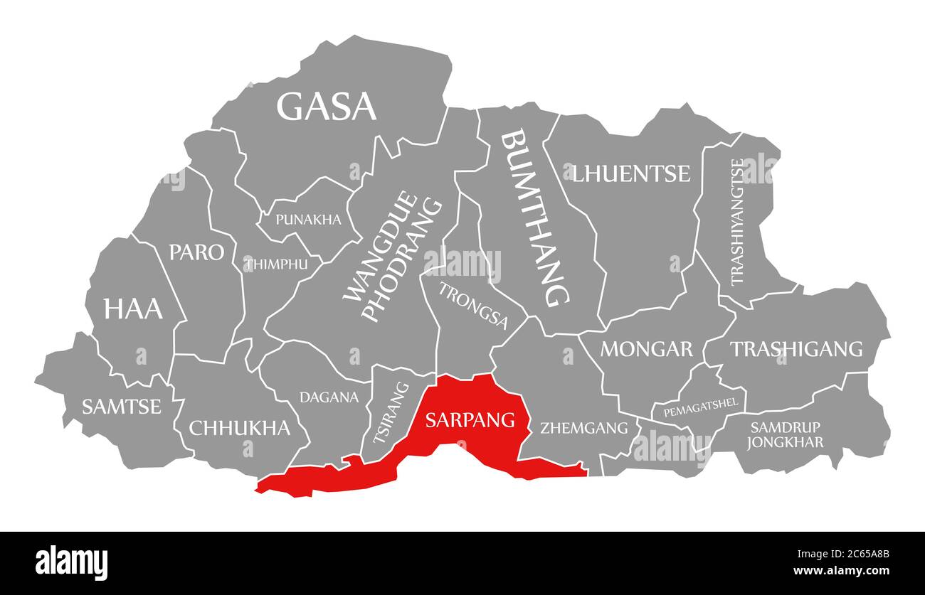 Sarpang map hi-res stock photography and images - Alamy