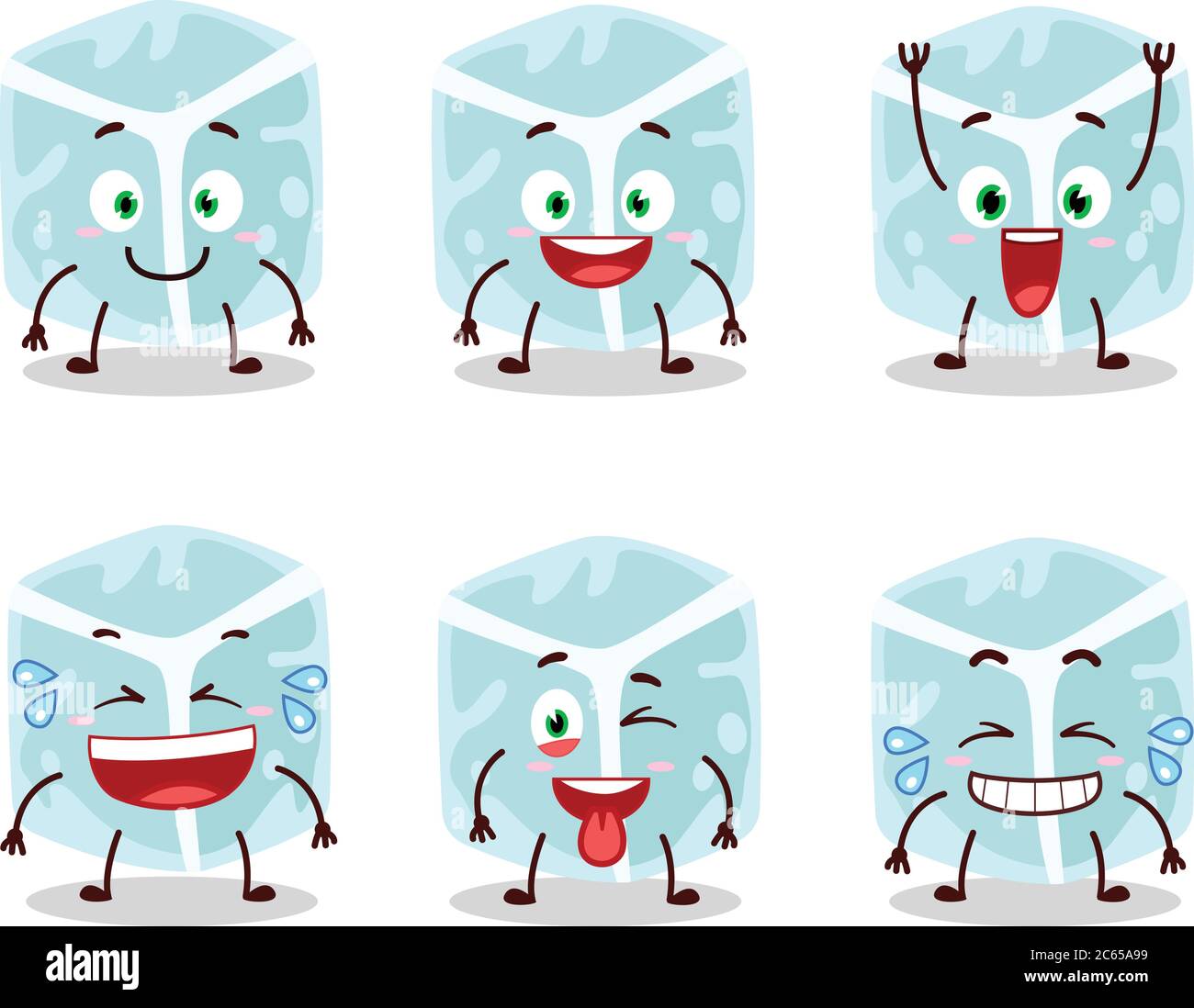 Cartoon character of ice tube with smile expression Stock Vector Image ...