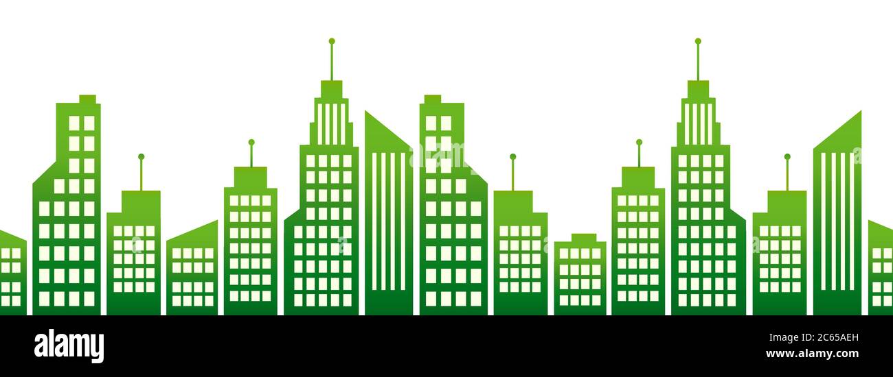 Cityscape, city houses seamless border, urban multi-story building ...