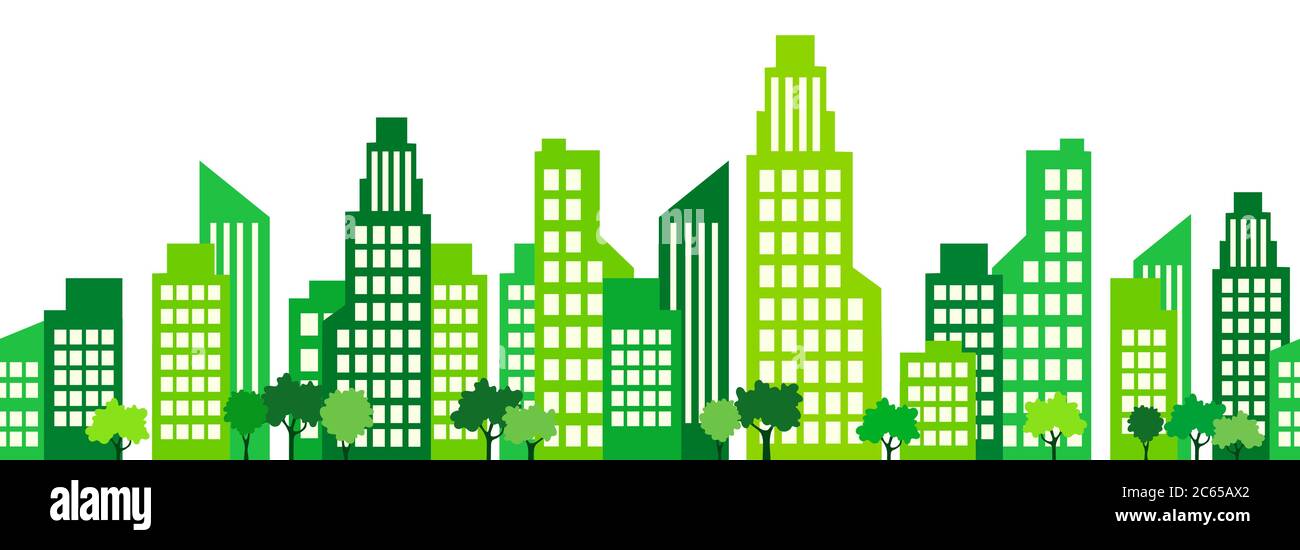 Cityscape, city houses seamless border, urban multi-story building ...