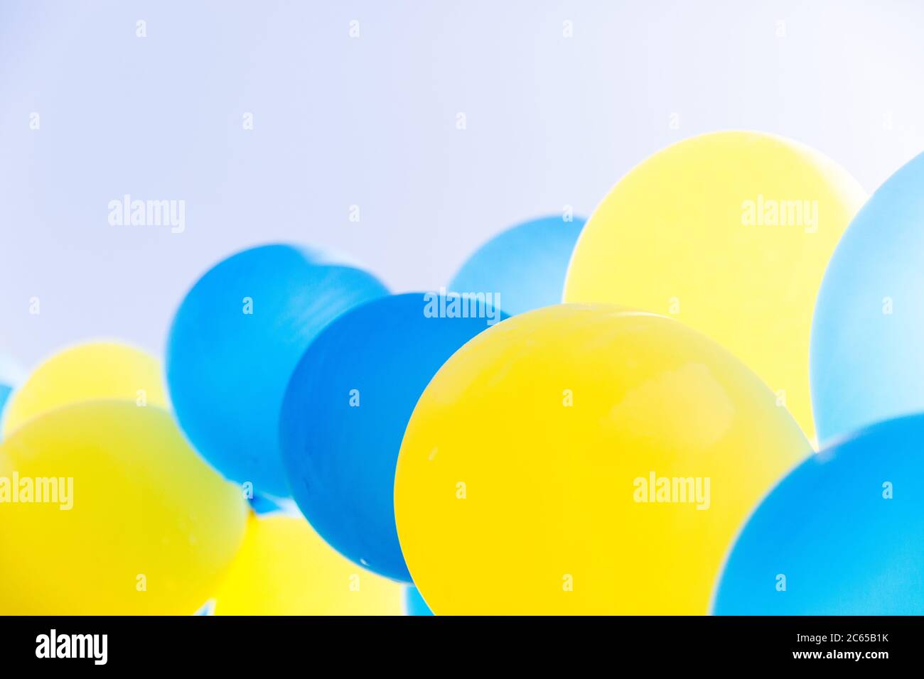 Colorful balloons float in the sky Stock Photo - Alamy