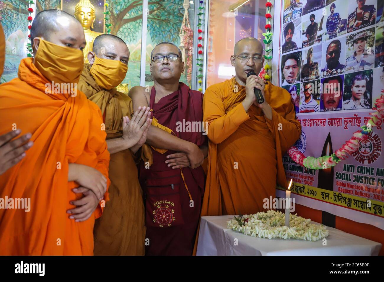 Buddhist monks of "Sambodhi Buddha Bihar" pay homage to the martyred ...