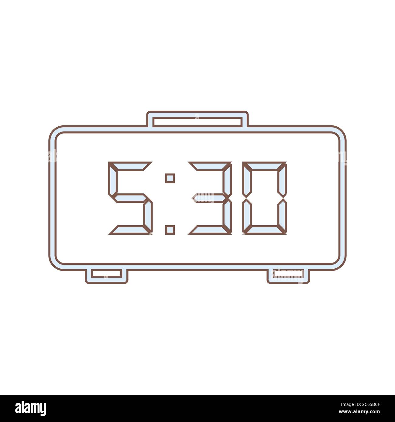 Unique Digital Clock Line Vector Icon Stock Vector Image & Art - Alamy