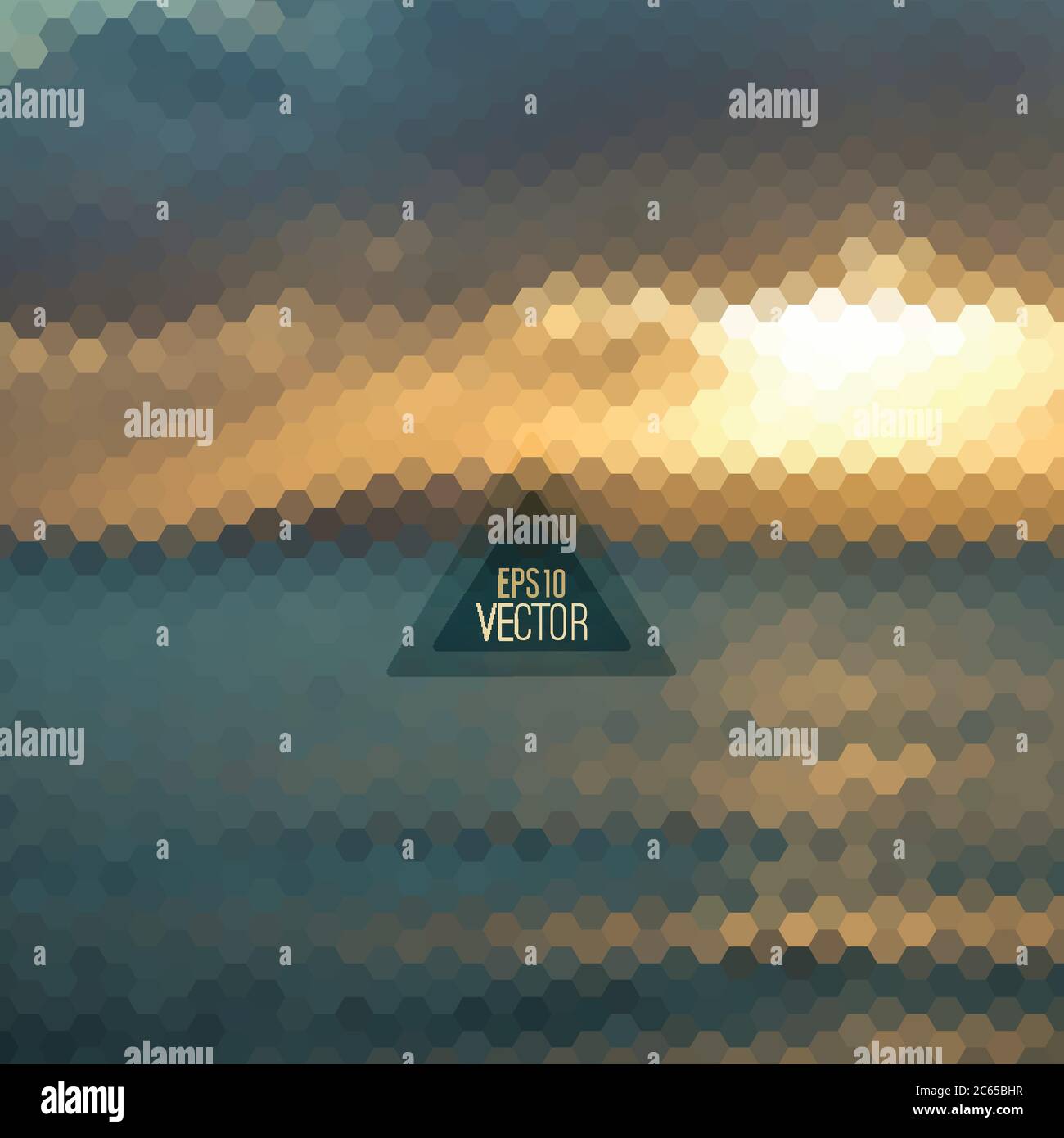 Retro landscape pattern of geometric shapes Stock Vector Image & Art ...