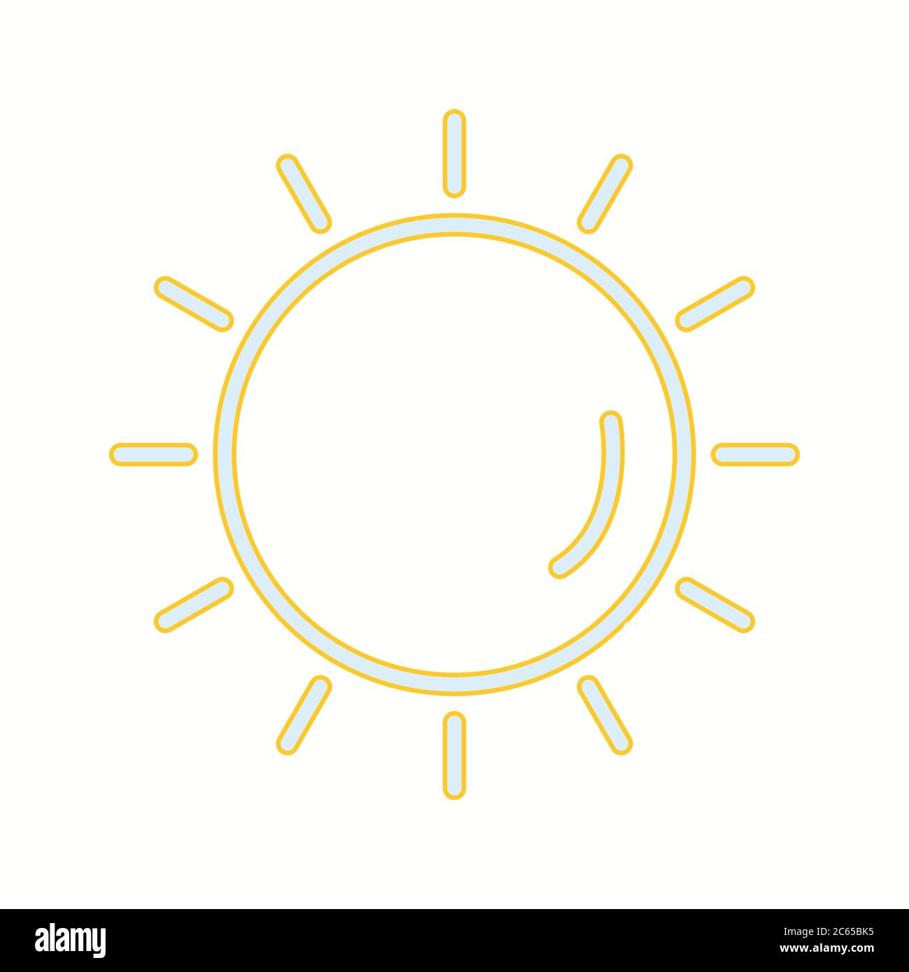 Unique Sun Vector Line Icon Stock Vector Image & Art - Alamy