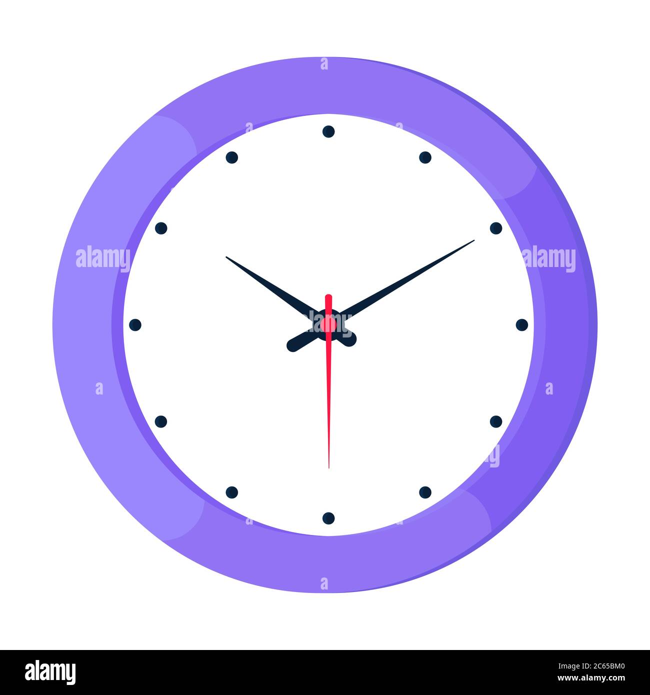 Analog clock face flat style design vector illustration icon sign Stock ...
