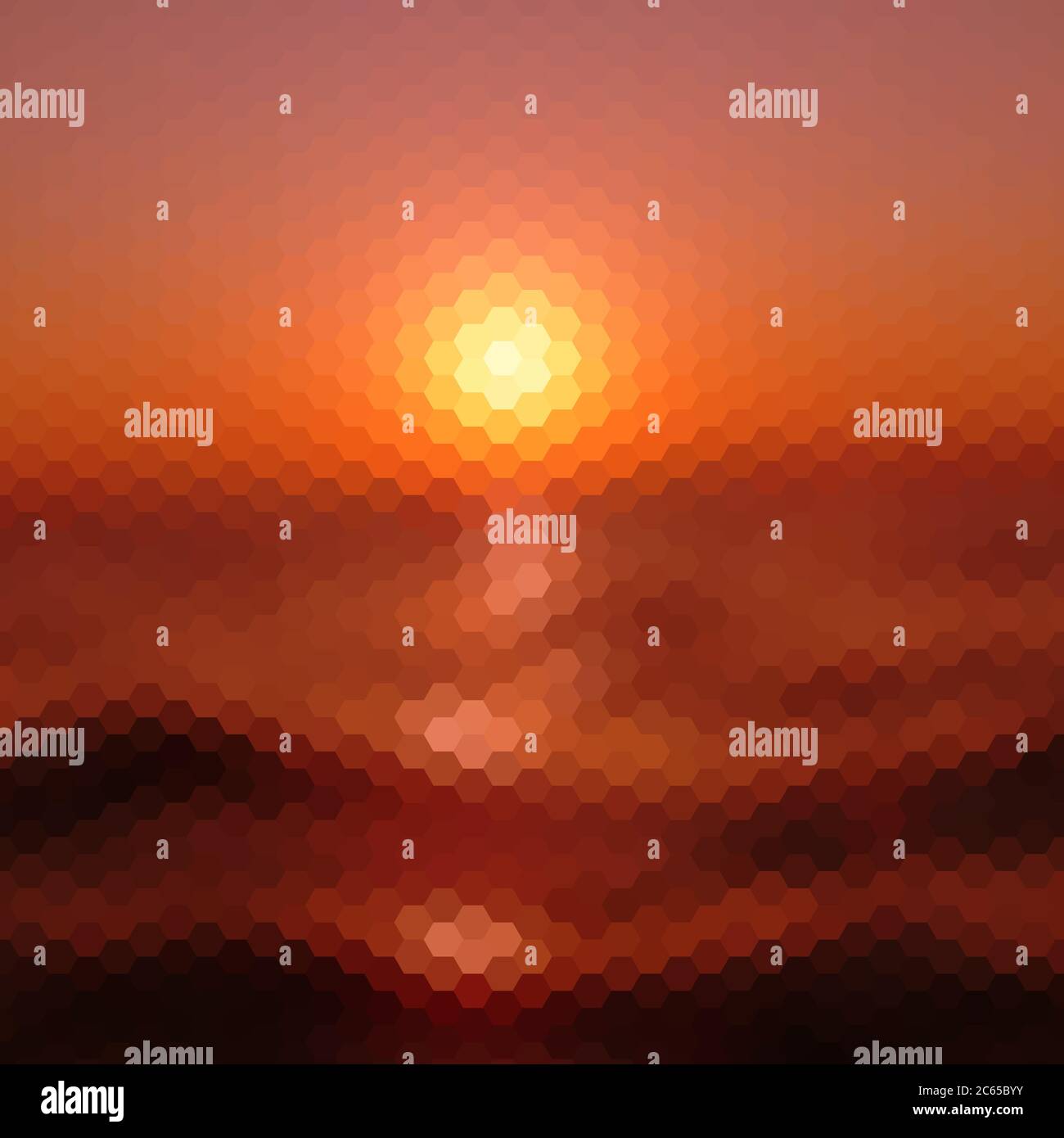 Retro sunset pattern of geometric shapes Stock Vector Image & Art - Alamy