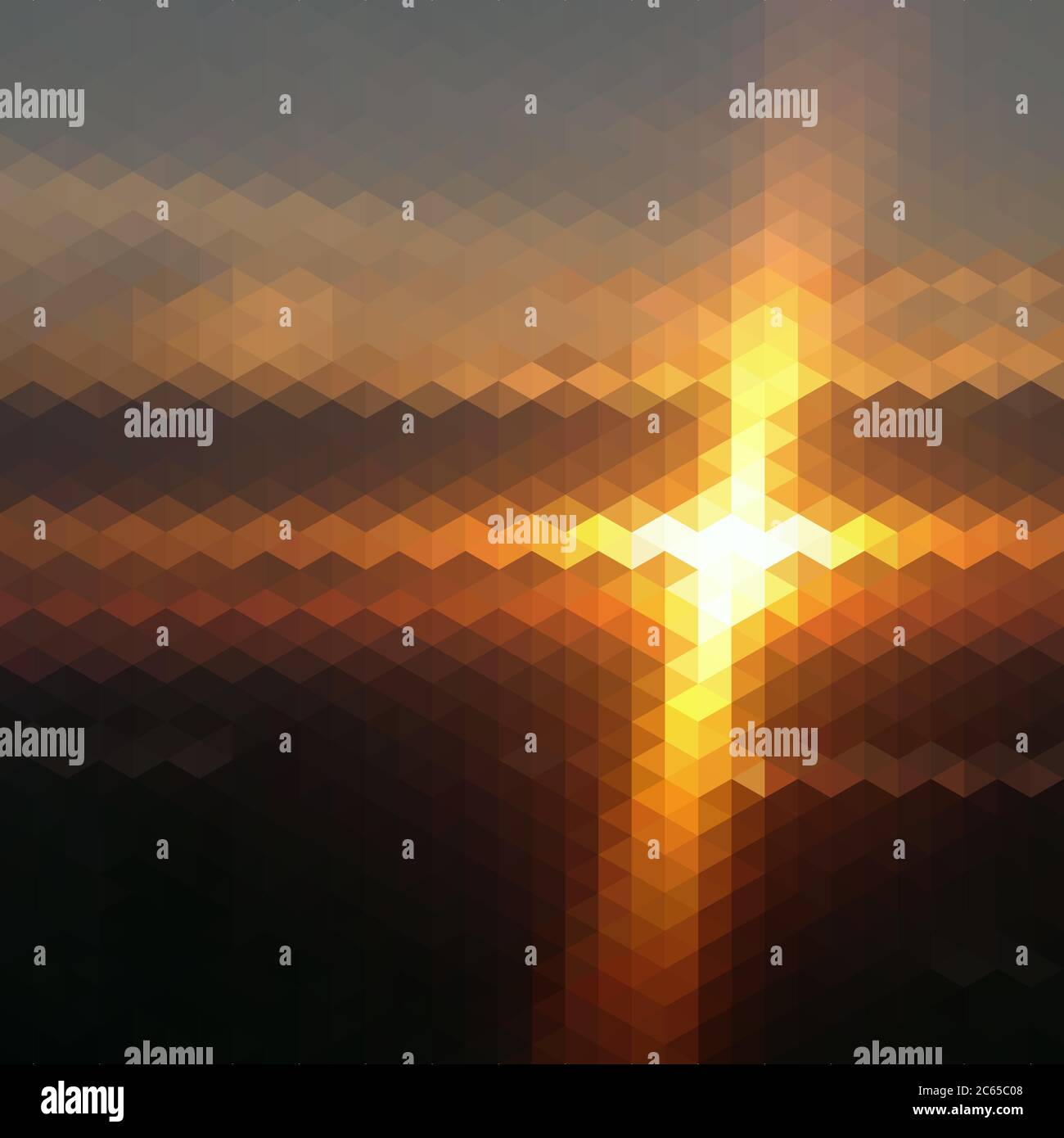 Retro sunset pattern of geometric shapes Stock Vector Image & Art - Alamy
