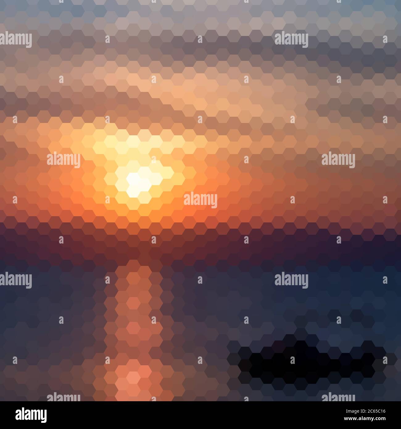 Retro sunset pattern of geometric shapes Stock Vector Image & Art - Alamy
