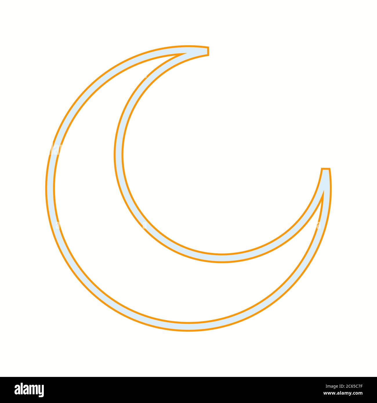 Unique Half Moon Vector Line Icon Stock Vector Image & Art - Alamy