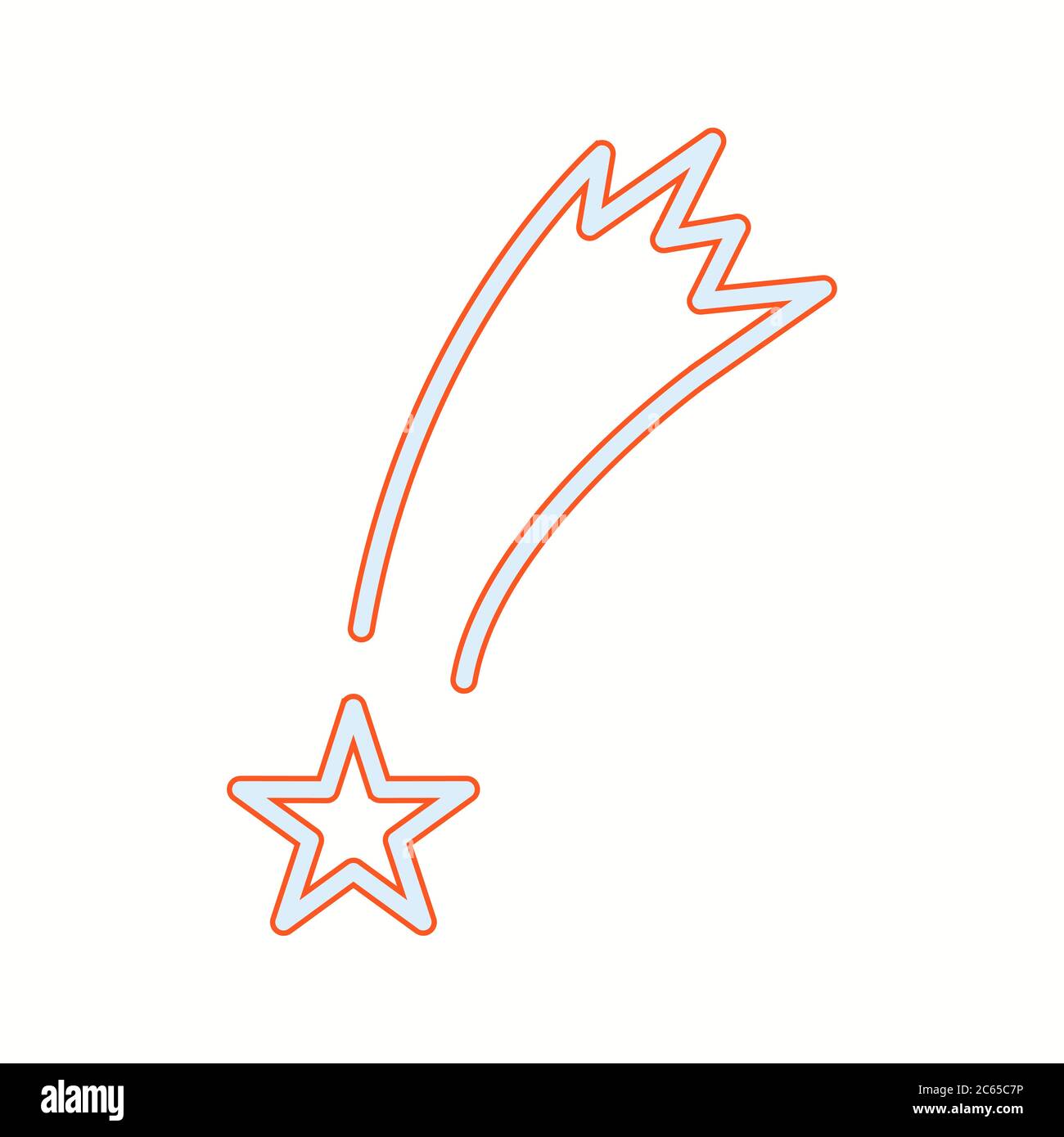 Unique Star Falling Vector Line Icon Stock Vector Image & Art - Alamy