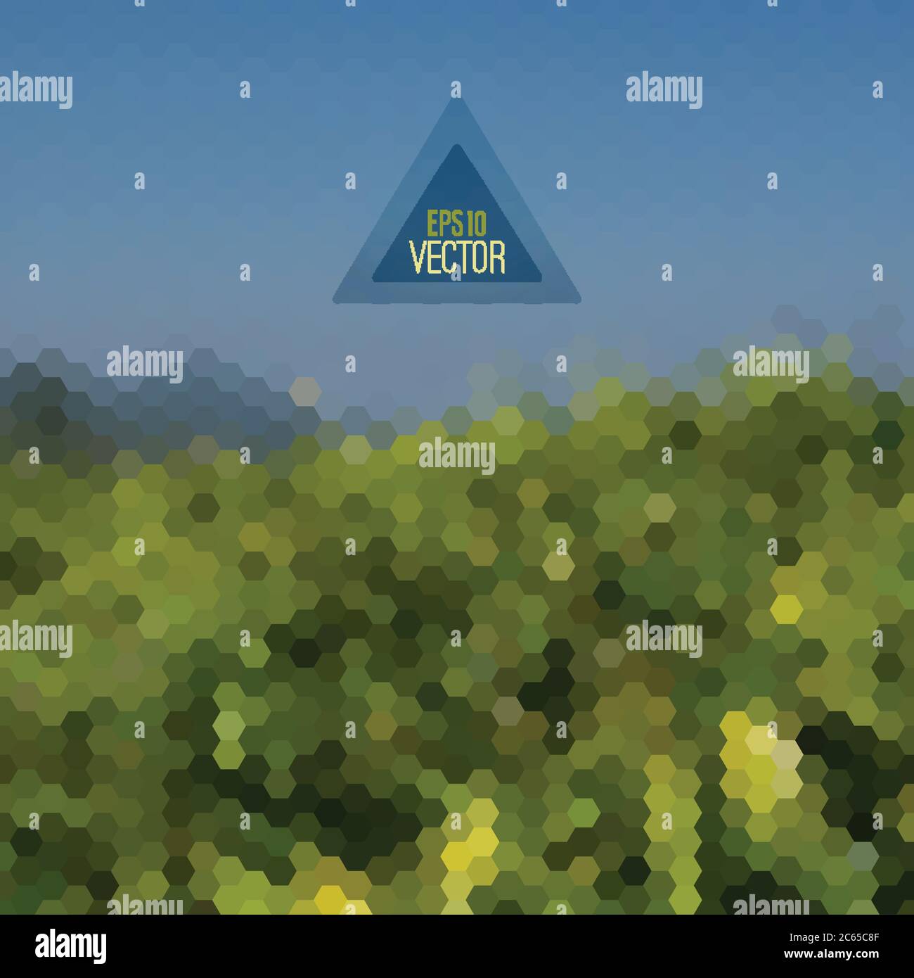 Retro landscape pattern of geometric shapes Stock Vector Image & Art ...