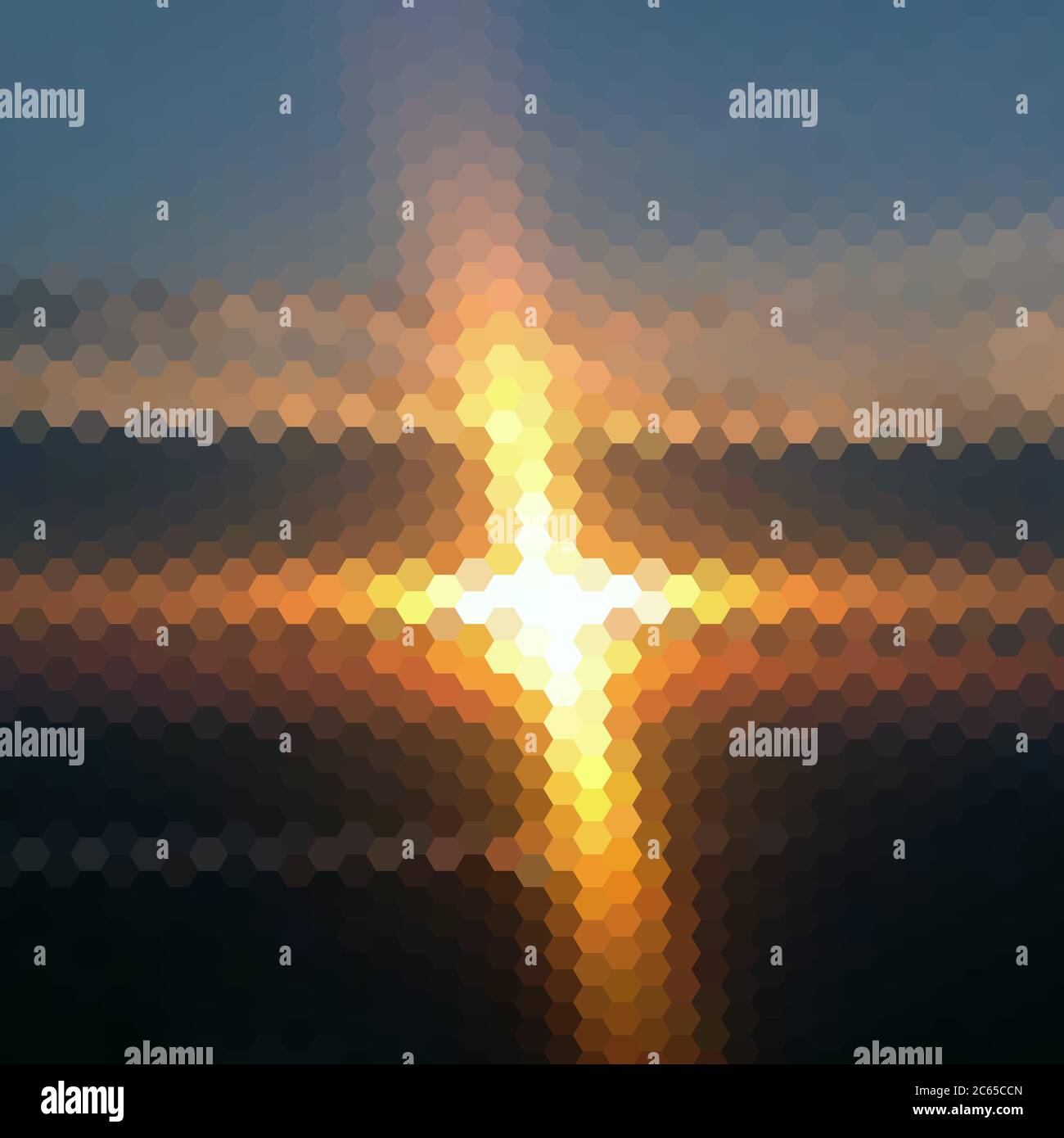 Retro sunset pattern of geometric shapes Stock Vector Image & Art - Alamy