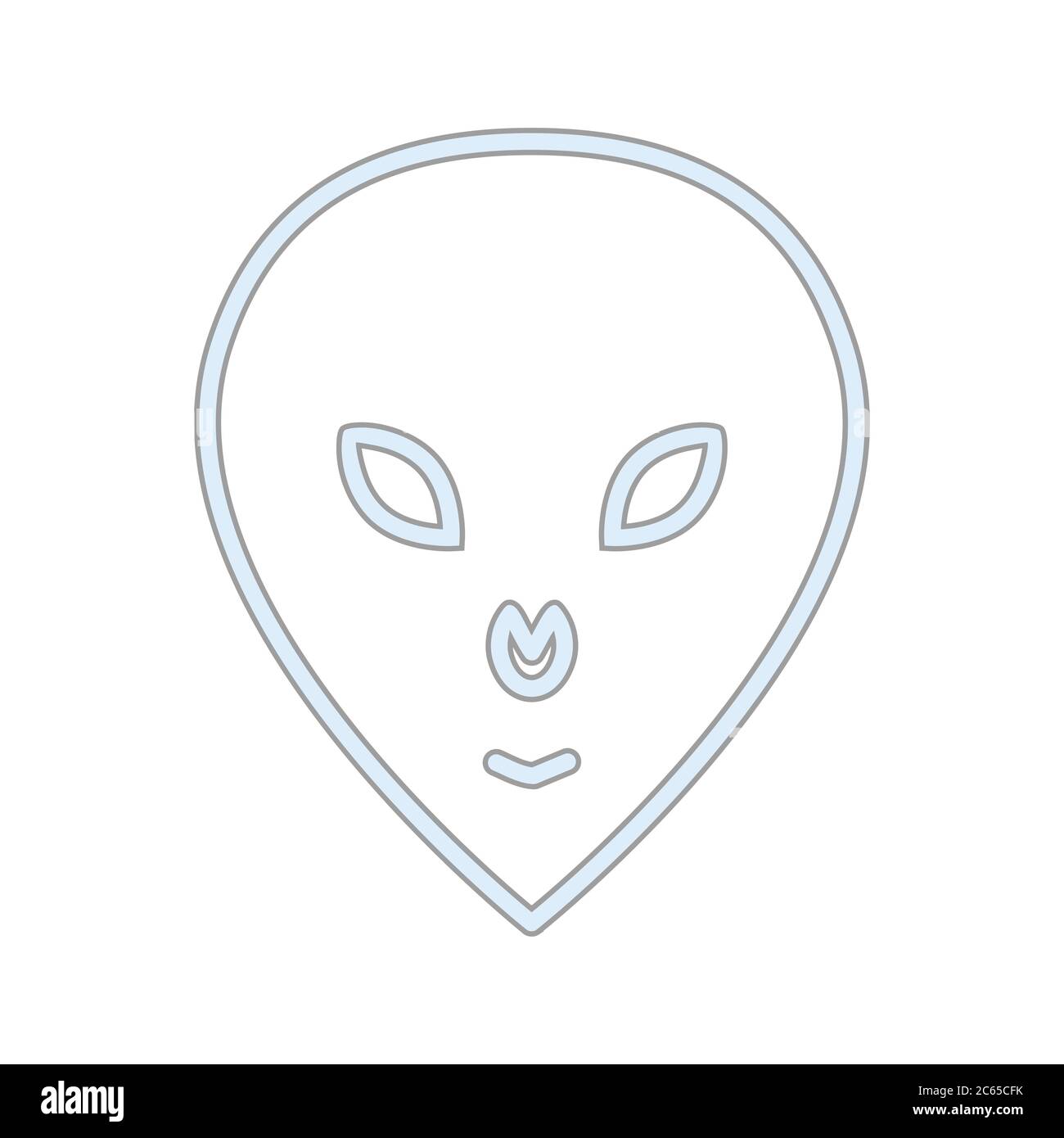 Unique Alien Face Vector Line Icon Stock Vector Image & Art - Alamy