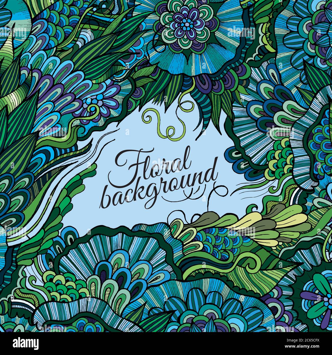 Abstract vector decorative nature background Stock Vector Image & Art ...