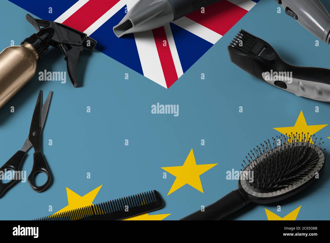 Tuvalu brush flag hi-res stock photography and images - Alamy