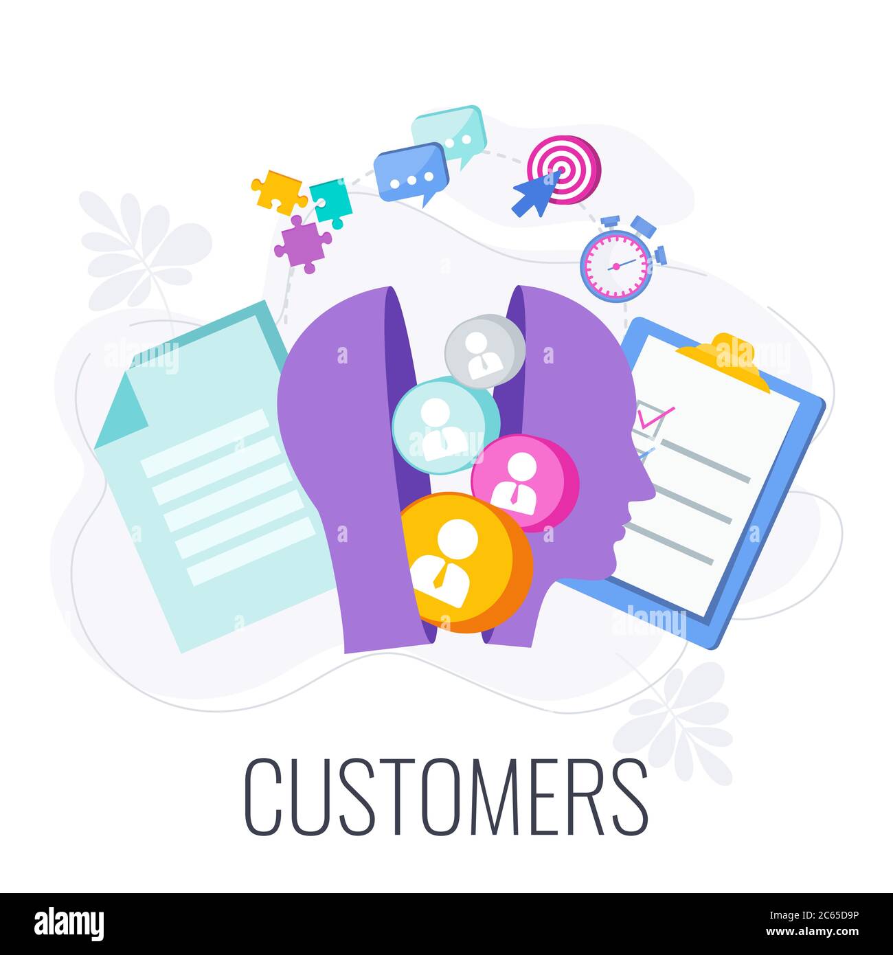 Client, customer, consumer infographics pictogram Stock Vector Image ...