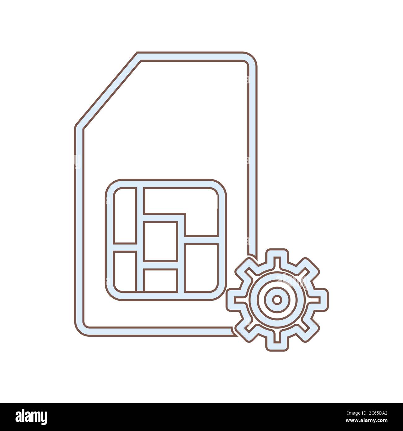 Unique Sim Management Vector Line Icon Stock Vector Image & Art - Alamy