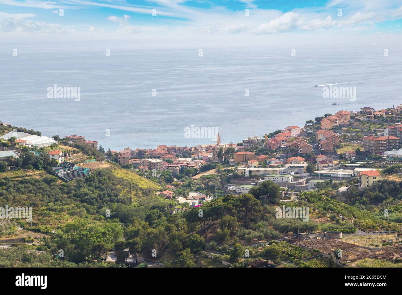 Azure coast in a beautiful summer day, Italy Stock Photo - Alamy