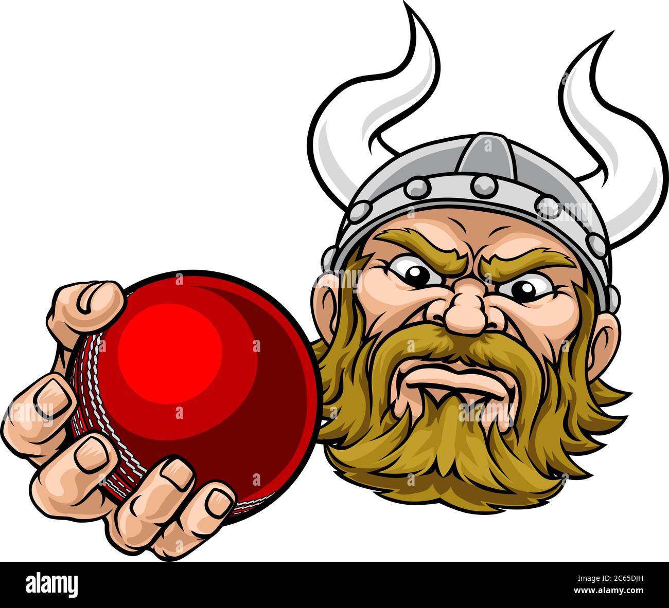 Viking Cricket Ball Sports Mascot Cartoon Stock Vector Image & Art - Alamy