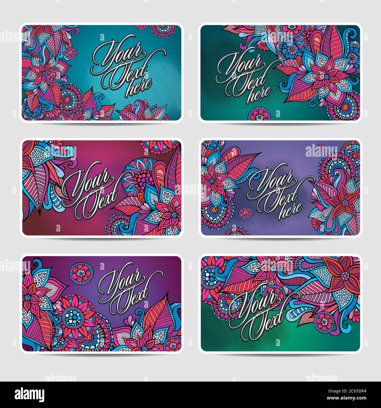 Vector Decorative ornamental ethnic cards Stock Vector Image & Art - Alamy