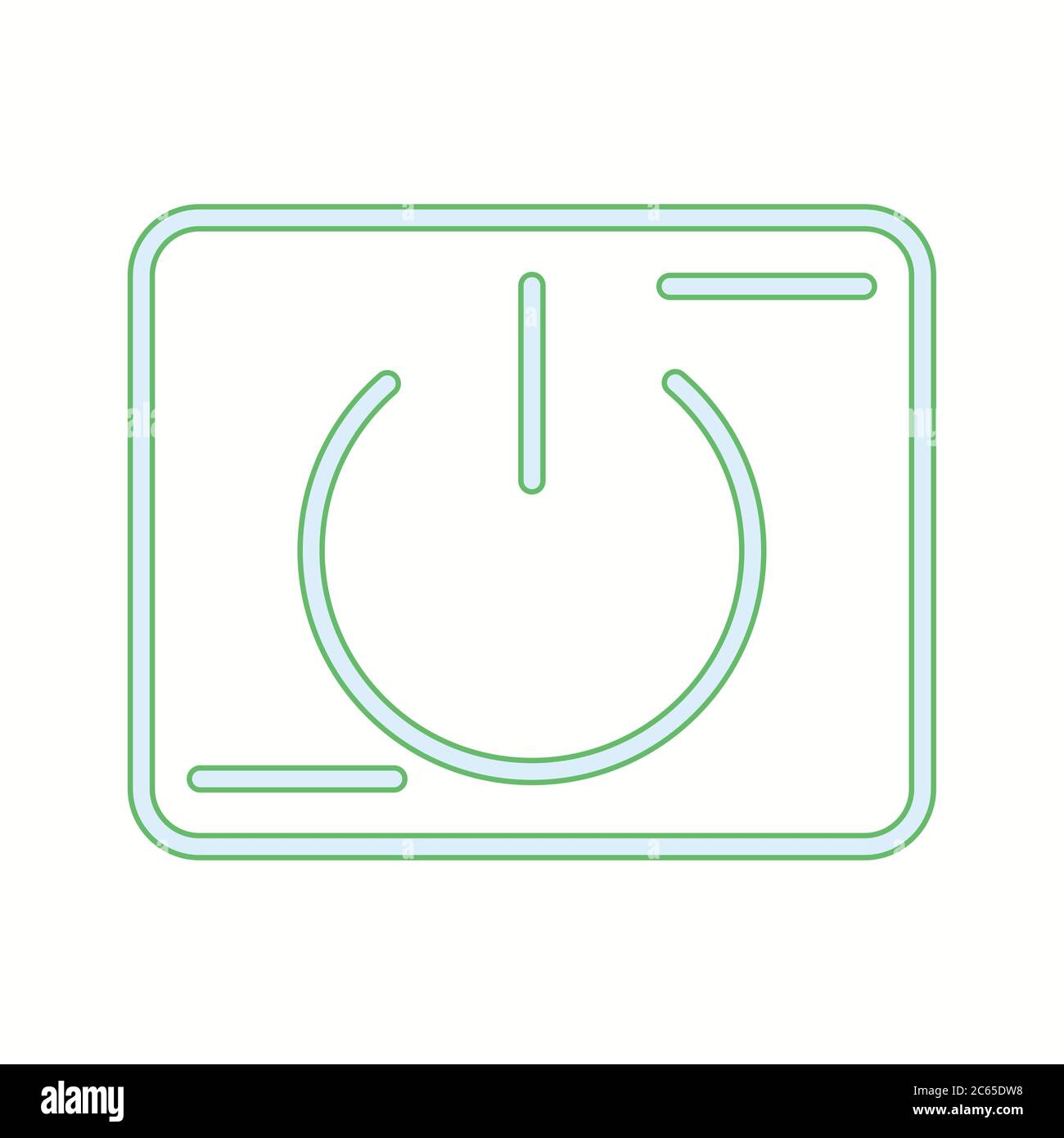 Unique Power Button Vector Line Icon Stock Vector Image & Art - Alamy