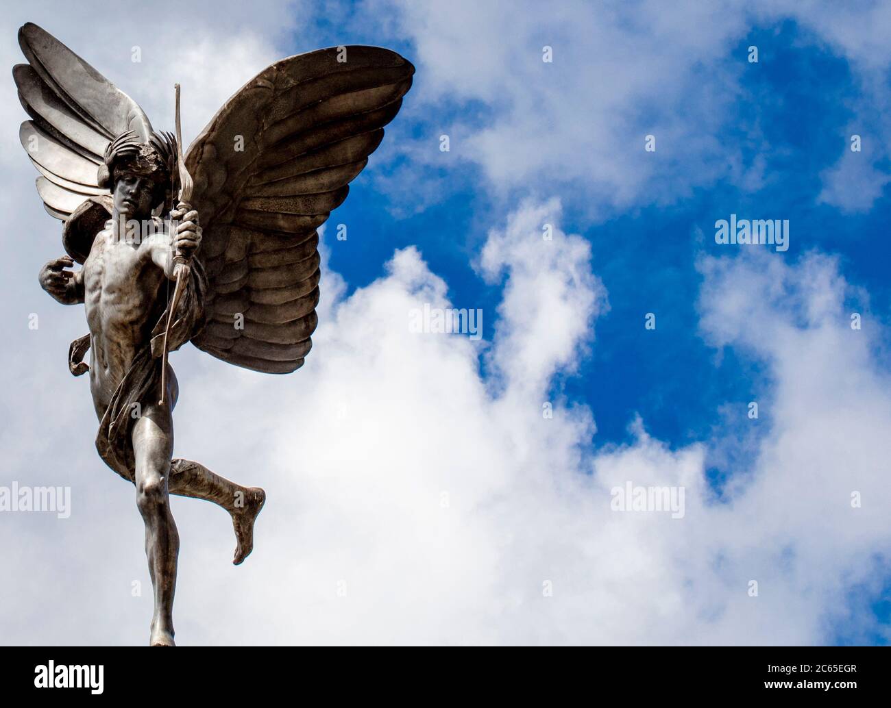 Statue of Anteros, mistakenly called Eros, in Piccadilly Circus, London ...