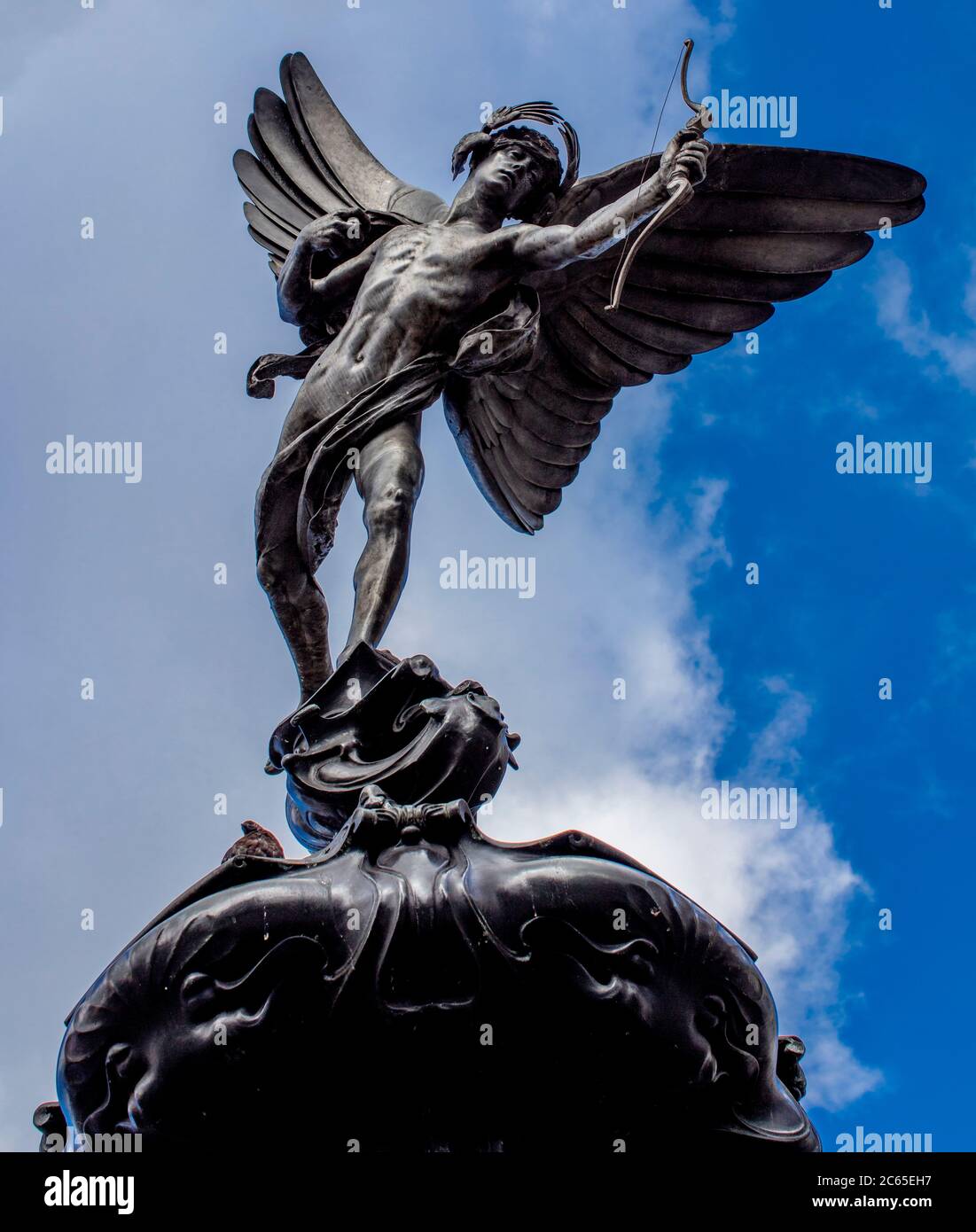 Statue of Anteros, mistakenly called Eros, in Piccadilly Circus, London ...