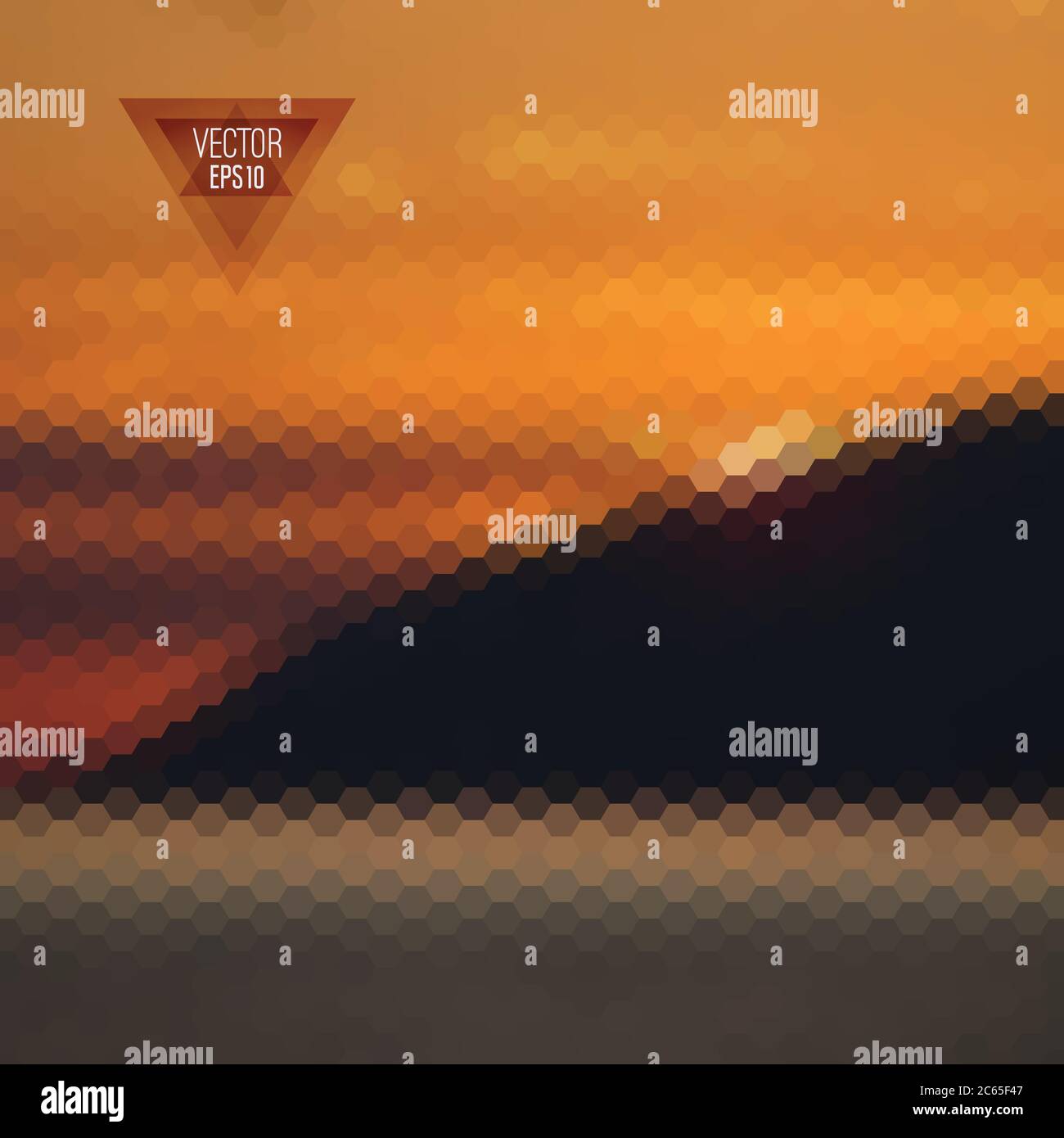 Retro landscape pattern of geometric shapes Stock Vector Image & Art ...
