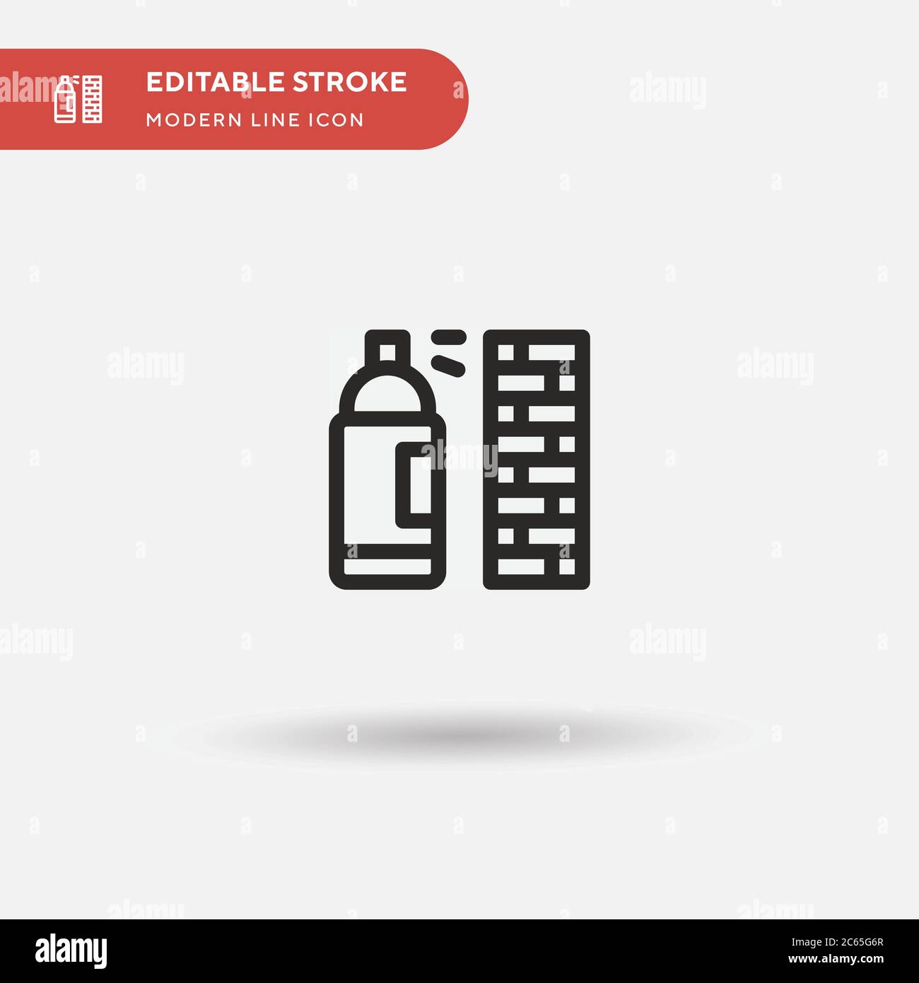 Paint Spray Simple vector icon. Illustration symbol design template for ...