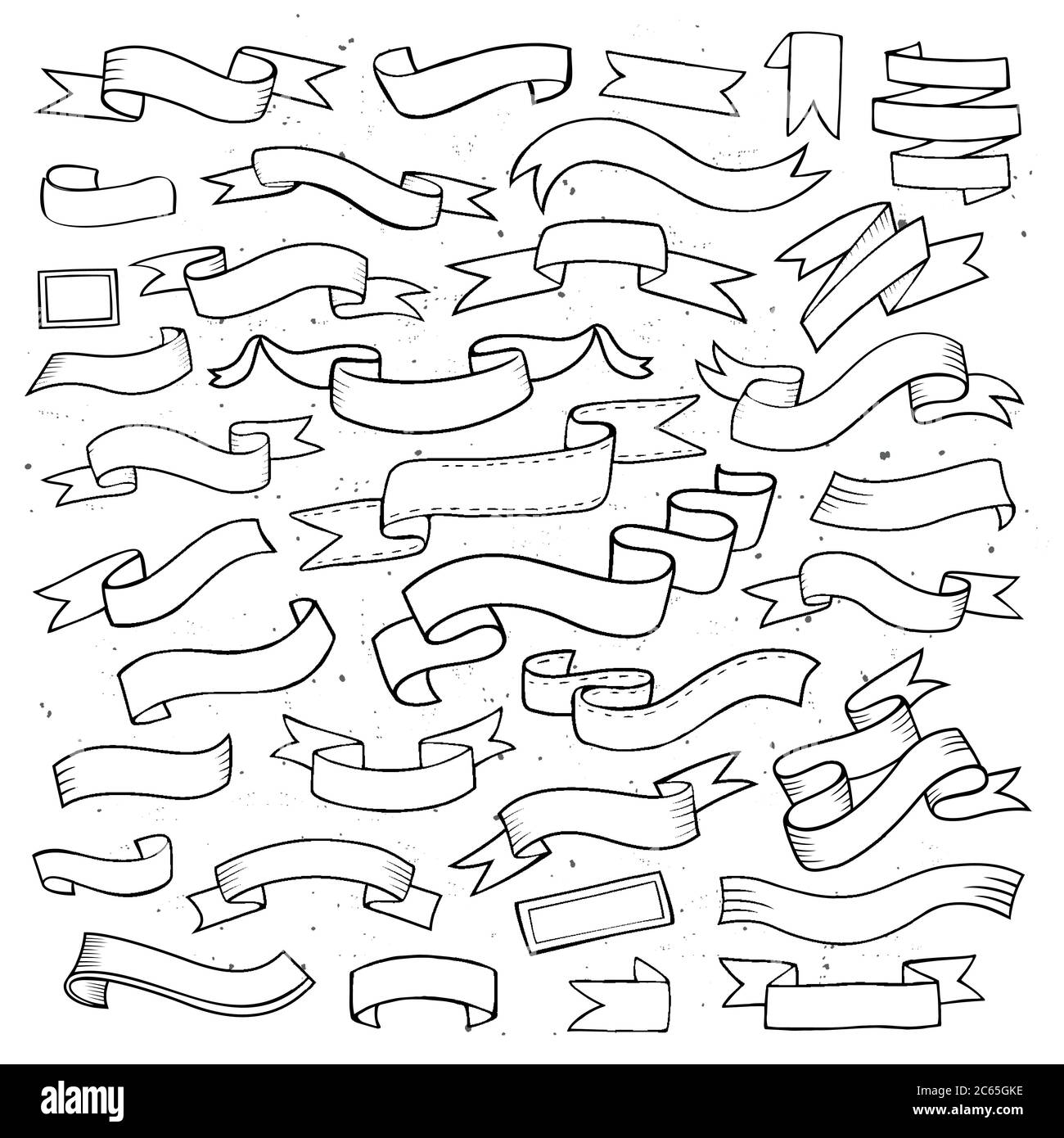 Ribbon vector graphic Black and White Stock Photos & Images - Alamy