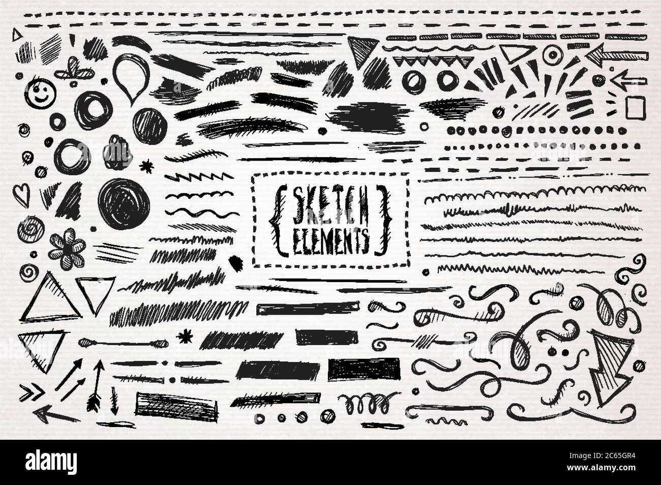 Hand drawn sketch hand drawn elements Stock Vector Image & Art - Alamy