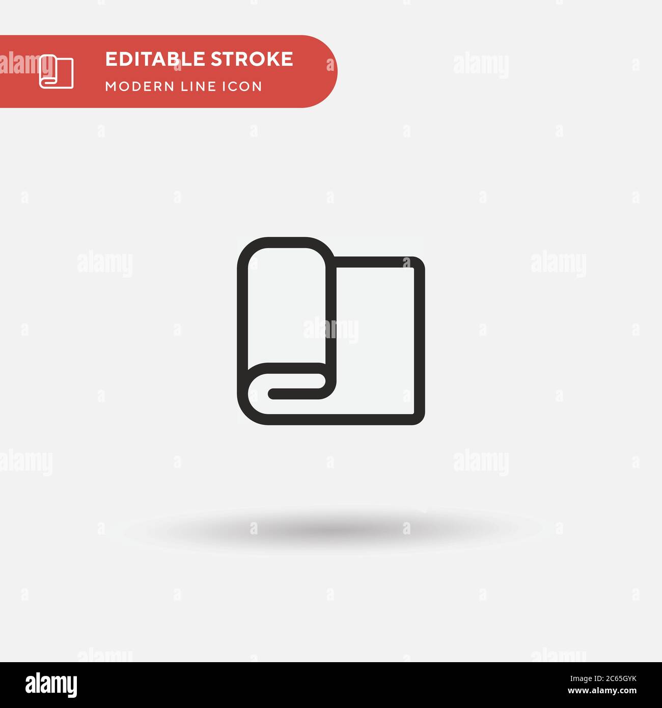 Fabric Simple vector icon. Illustration symbol design template for web ...