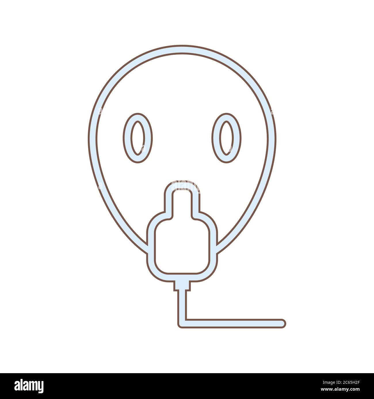 Unique Oxygen Mask Vector Line Icon Stock Vector Image & Art - Alamy