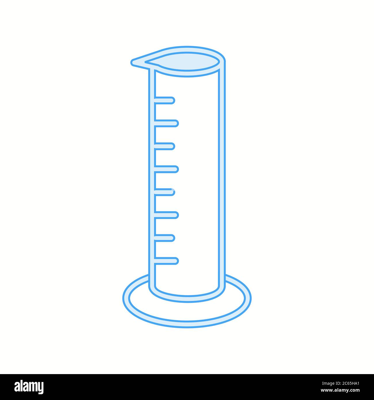 Unique Graduated Cylinder Vector Line Icon Stock Vector Image & Art - Alamy