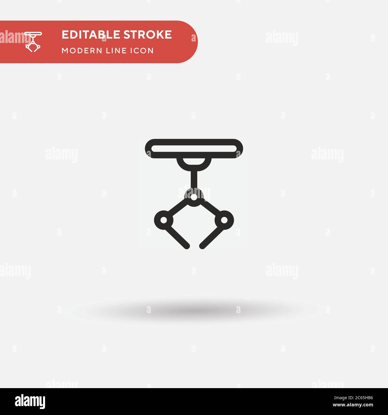 Robotic Arm Simple vector icon. Illustration symbol design template for ...