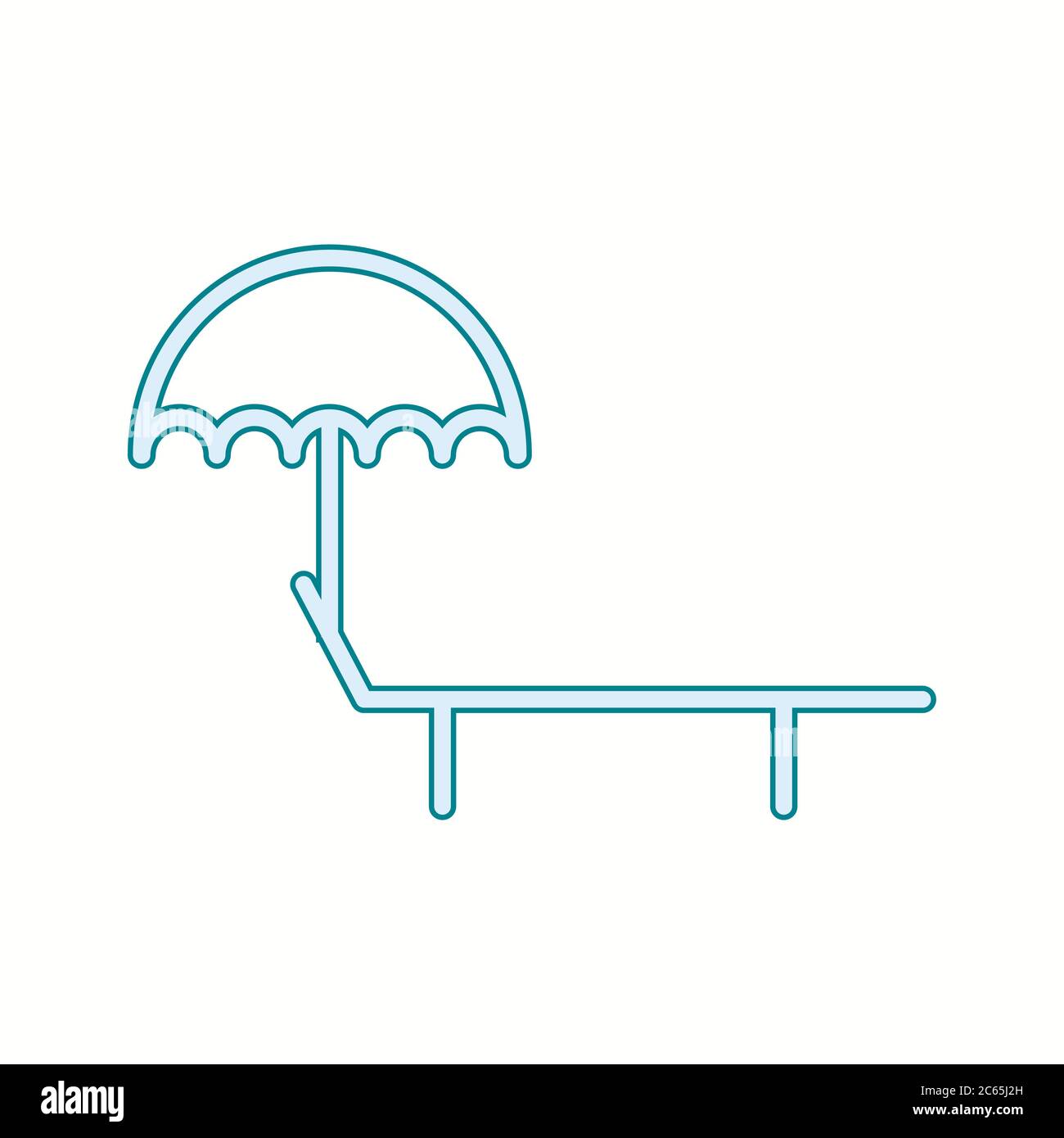Unique Sunbathing Chair Vector Line Icon Stock Vector Image & Art - Alamy