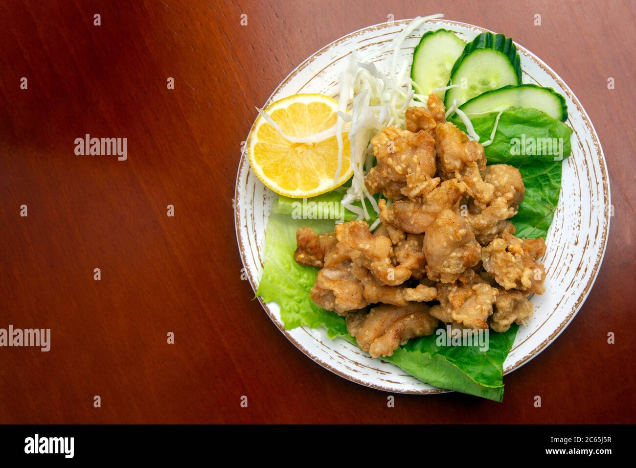 Japanese typical food Fried Chicken Tori karaage Stock Photo - Alamy