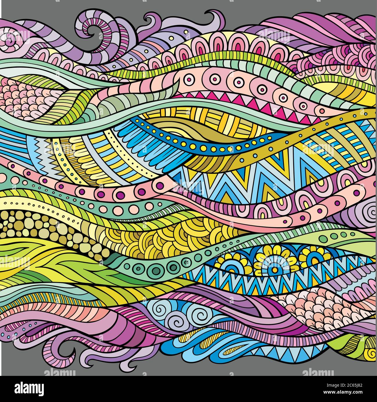 Abstract vector decorative waves background Stock Vector Image & Art ...