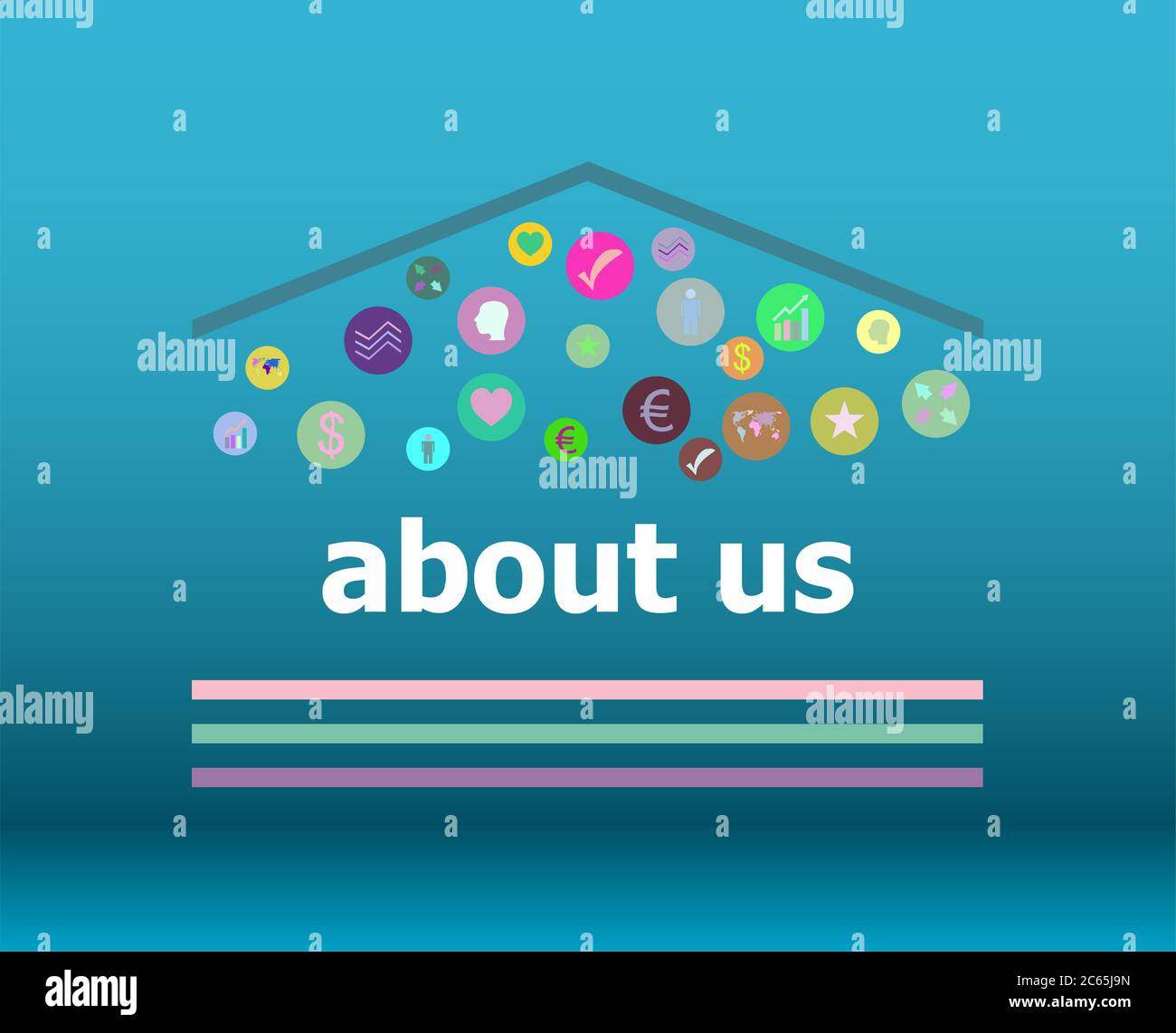 Text About Us on digital background. Information concept Stock Photo ...