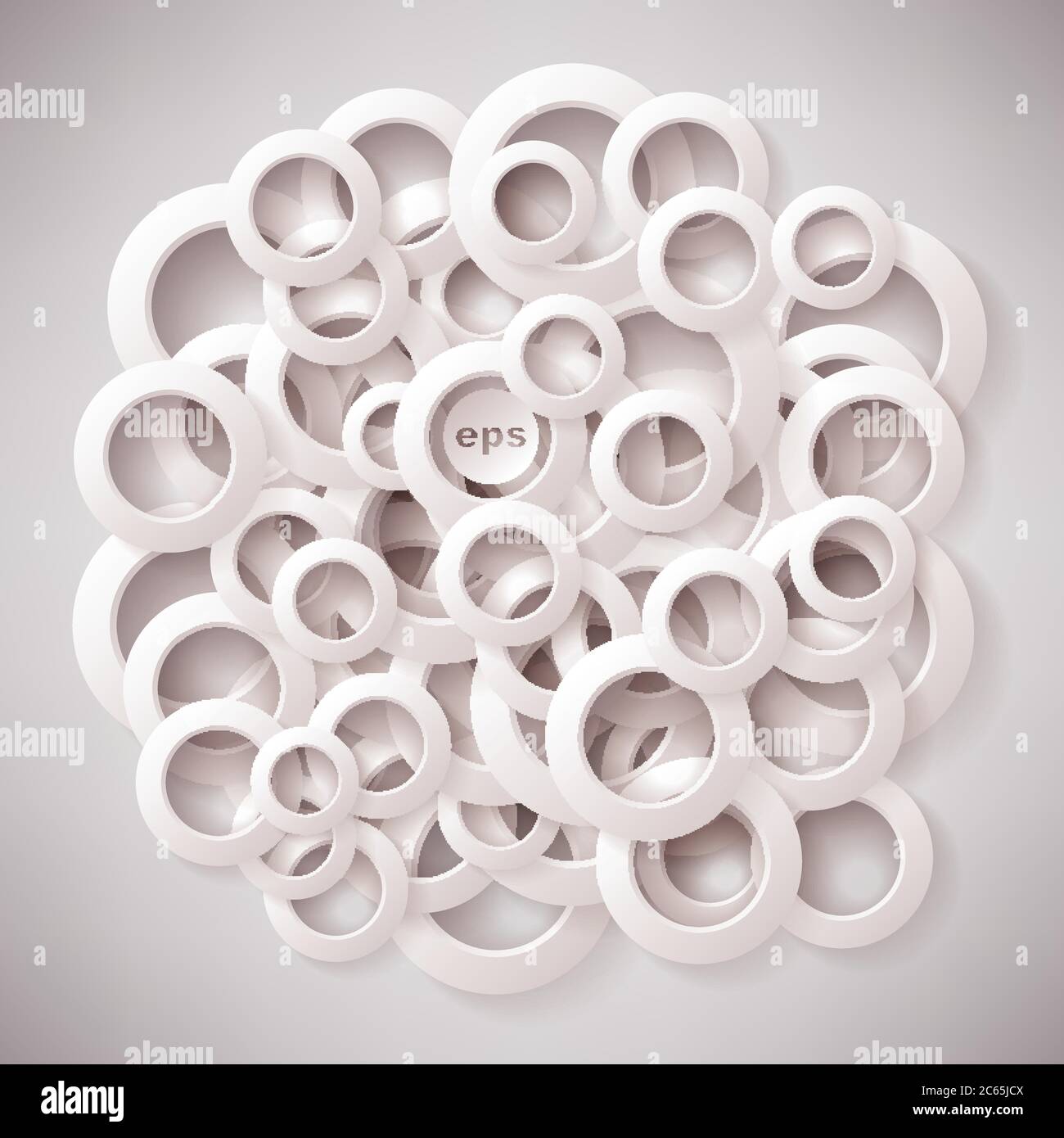 White paper rings background Stock Vector Image & Art - Alamy
