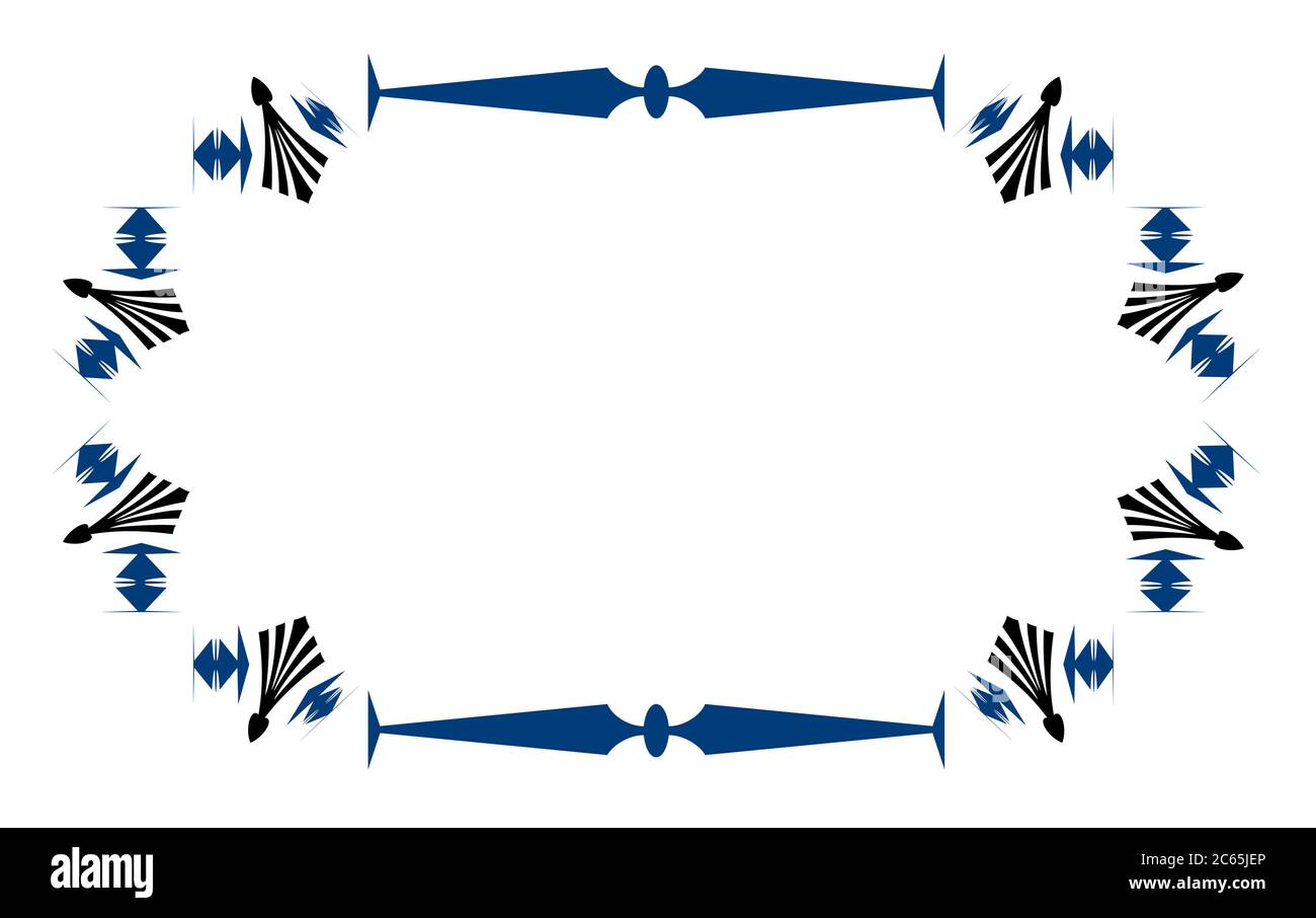 frame elements made in 2d software isolated on white Stock Photo - Alamy