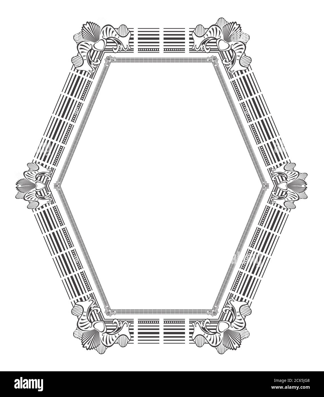 frame elements made in 2d software isolated on white Stock Photo - Alamy