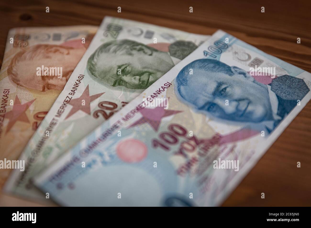 Bunch of Various Turkish Currency Lira Banknotes Stock Photo - Alamy